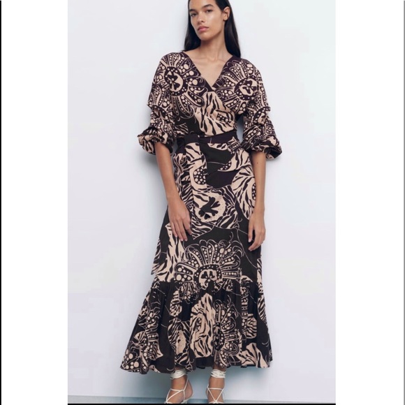 Zara | Dresses | Zara Linen Set Printed Skirt Top | Poshmark